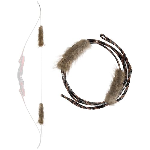 Flemish Bowstring Pre-Attached 1 Pair Beaver Fur Bow String Silencer 16 ...