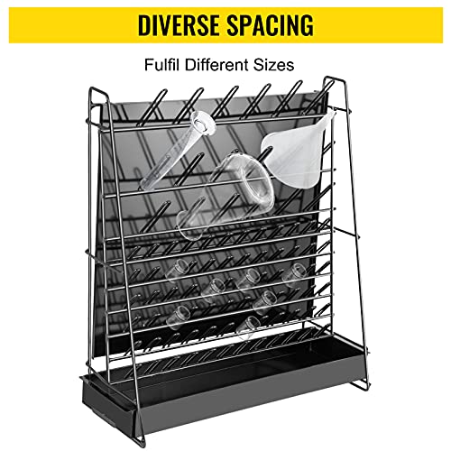VEVOR Drying Rack for Lab 90 Pegs Lab Glassware Rack Steel Wire ...