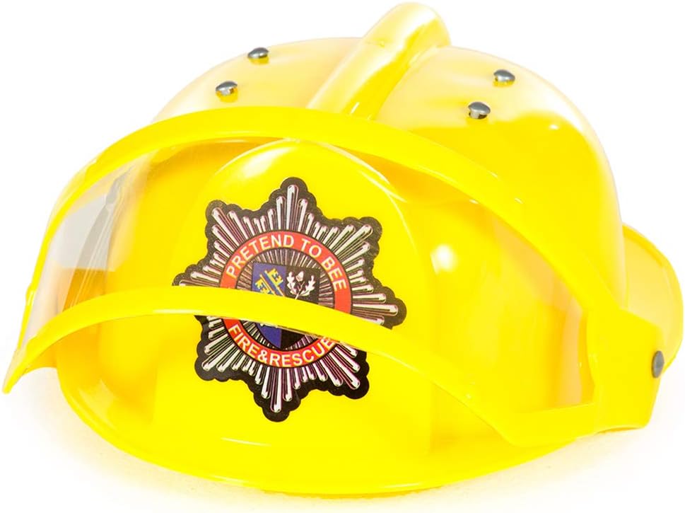 Firefighter Helmet w/ Visor, Kids Fireman Costume Accessory, 3+ Years ...
