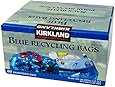 Kirkland Signature - Transparent Blue Recycling Bags - 30 x 33 inches ...