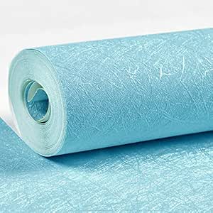 Blue Peel and Stick Wallpaper Silk Embossed Self Adhesive Removable ...