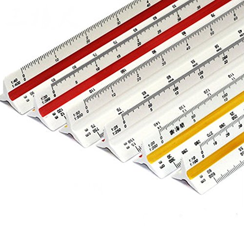 Nacpy Triangle Scale Ruler Measure Tool Scale Triangular Ruler 1:100 1: ...