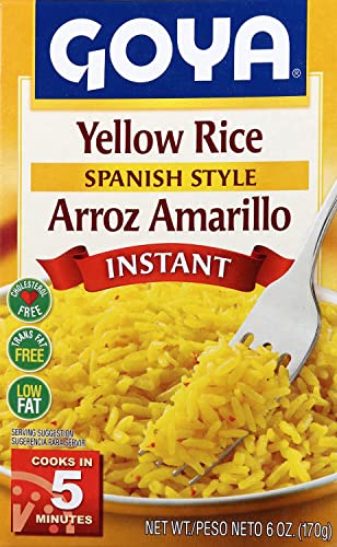Goya Foods Instant Yellow Rice, Spanish Style, 6 Ounce (Pack of 24 ...