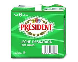 President Leche Desnatada - Pack de 6 x 1 l - Total: 6 l: Amazon.es ...