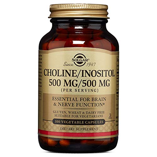 Solgar Choline/Inositol Vegetable Capsules, 500 mg, 100 Count in ...