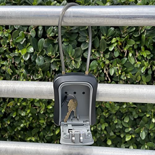 Iron Lock® Portable and Wall Mounted Cable Shackle Key Lock Box Indoor ...