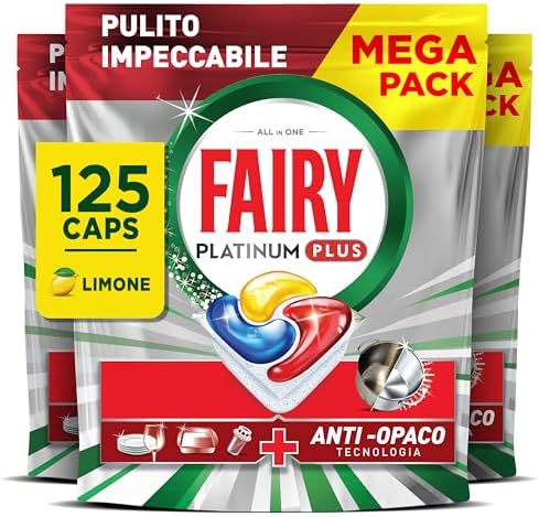 Fairy Platinum Plus Complete All-In-1 Dishwasher Tablets Bulk, 125 ...