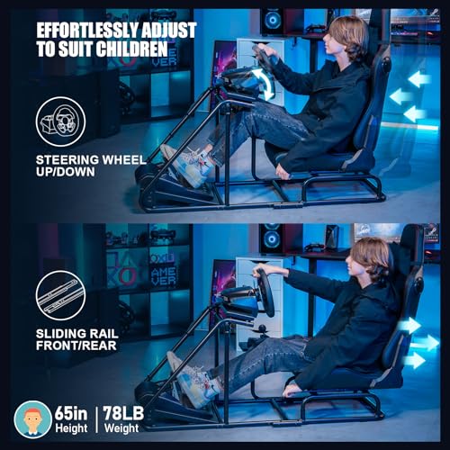 GTPLAYER Racing Simulator Cockpit With Gaming Chair And Bluetooth ...