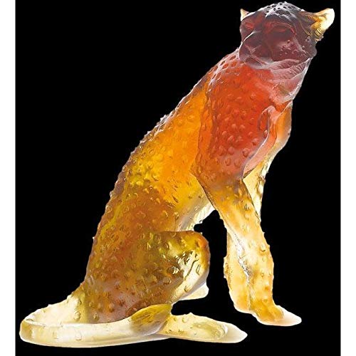Amazon.com: Daum Glass - Animal Sculptures Collection - Amber Sitted ...