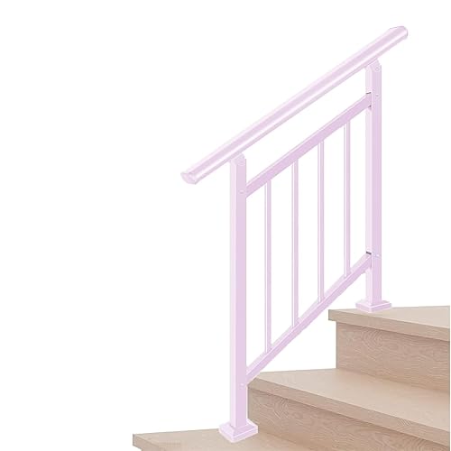 Metty Metal Handrails for Outdoor Steps Suitable for 1 to 5 Steps- Wrought Iron Stair Railing ...