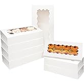 Amazon.com: qiqee 50 Packs Deep Blue Cookie Box with Window 12x5.5x2.5 ...