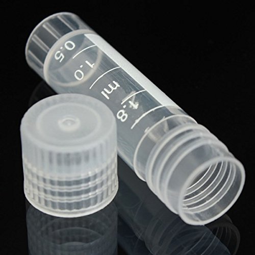 30pcs 2ml Graduated Plastic Cryovial Cryogenic Vial Tube Self Standing With Cap tillescenter Lab ...