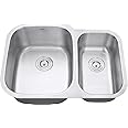 Ruvati 29-inch Undermount 60/40 Double Bowl 16 Gauge Stainless Steel ...
