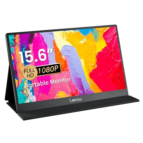 Lepow Portable Monitor, 15.6" Portable Screen with 1080P FHD, IPS, HDR ...