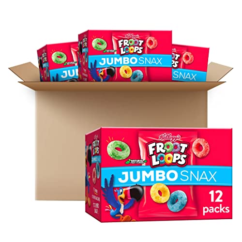 Kellogg's Froot Loops Jumbo Snax Cereal Snacks, Kids Snacks, Fruit ...