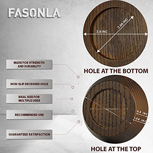 FASONLA Furniture Risers, Solid Natural Wood Risers for 4 Bed Risers ...