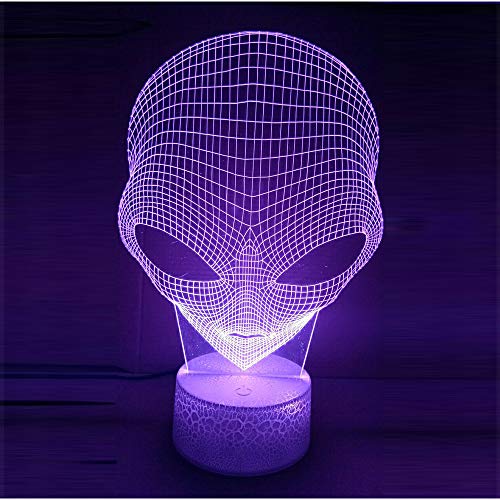 FLYMEI 3D Nightlights for Kids 3D Alien Desk Lamp Unique Night Light ...