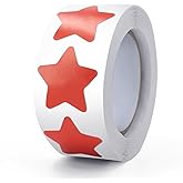 Amazon.com : Red Star Stickers Roll 1 inch Self Adhesive Sparkly Shiny ...