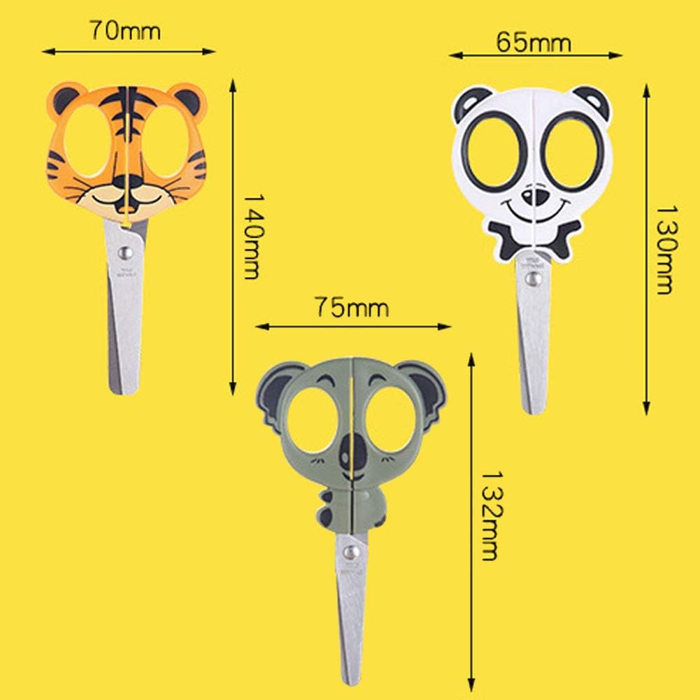 FOVERN1 3 Pack Kids Safety Scissors, Toddler Safety Scissors in Koala ...