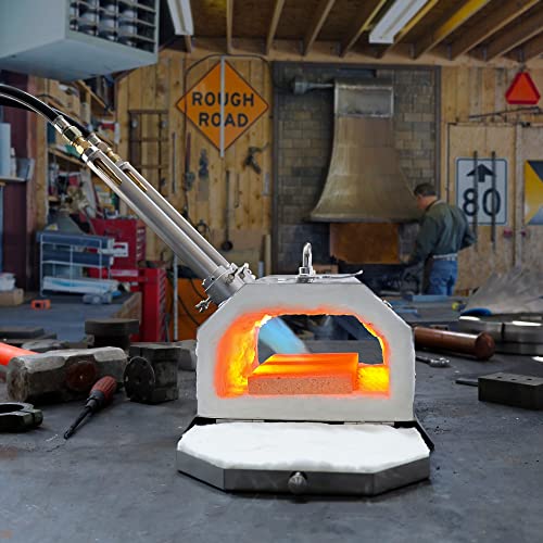 ATkrou Gas Propane Forge 2600°F,Double Door,Large Capacity,Portable ...