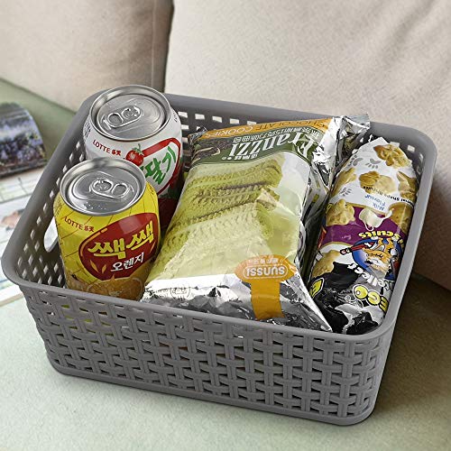 Readsky Plastic Storage Basket Small, Gray, Pack of 6 | Pricepulse
