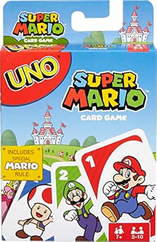 Mattel Games UNO Super Mario Card Game Animated Character Themed ...