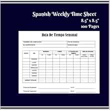 Amazon - Spanish Weekly Time Sheet: Spanish Employee Weekly Time Sheet ...