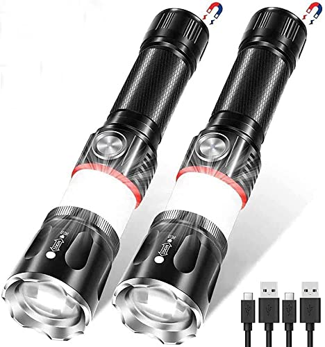 Mua Tactical Flashlight Rechargeable Led Flashlight Zoomable Magnetic ...