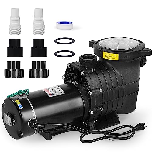 2HP 6825GPH Inground Pool Pump, 110/220V Dual Voltage Inground/Above ...