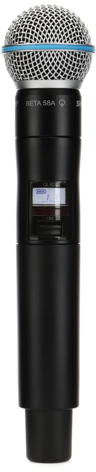 Shure QLXD2/B58 Handheld Transmitter With BETA 58A Vocal Mic Capsule - For Use With QLX-D ...
