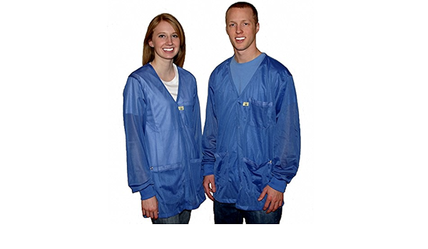 StaticTek Groundable Static Control Jacket Light Weight 8812 Fabric V ...