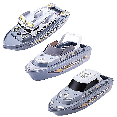 NEXTAKE Speed Boat Water Toy, Electric Patrol Boat Coast Guard Vessel ...