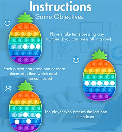 4 Packs Pop Push Bubble Sensory Fidget Toy, Autism Special Needs Stress ...