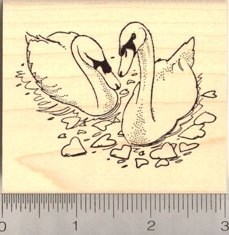 Swan Rubber Stamps - Kritters in the Mailbox Animal Items