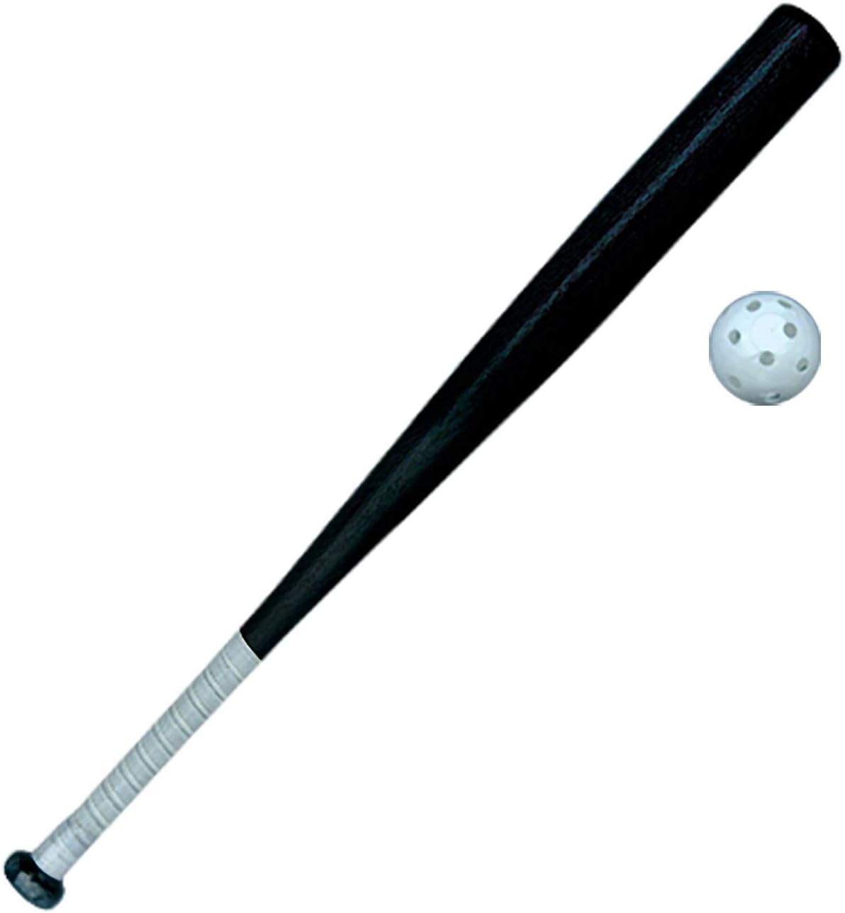 Amazon.com : Champro Plastic Bat/Poly Ball Combo (Black/White, 9-Inch ...