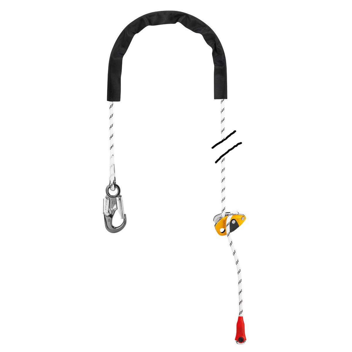 PETZL GRILLON Hook 3 Meter Work Positioning Lanyard ANSI: Amazon.com ...