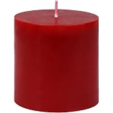 Amazon.com: CANDWAX 3x6 inch Red Pillar Candle Set of 3 - Large Pillar ...