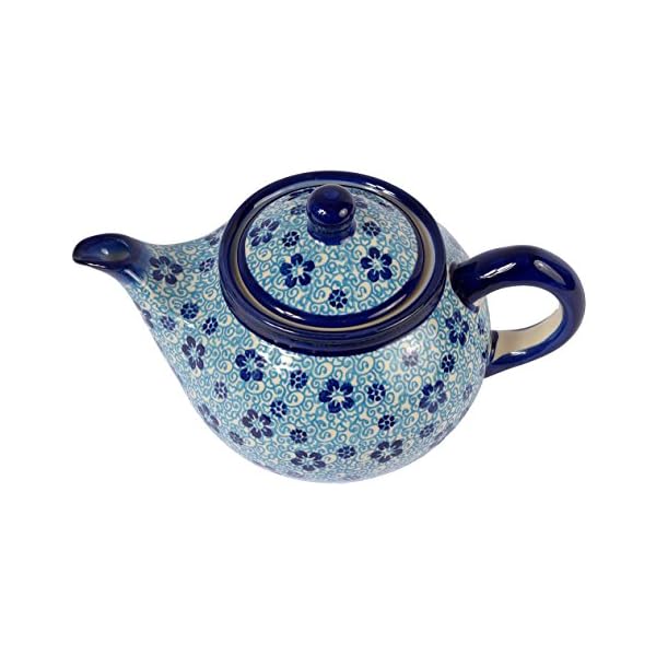 Traditional Polish Pottery, Handcrafted Ceramic 4-Cup Teapot with Lid ...