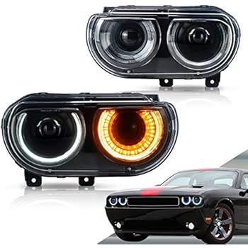 Amazon.com: A&K Led Headlight for Dodge Challenger SRT Hellcat SXT Plus 2015 2016 2017 2018,Dual ...