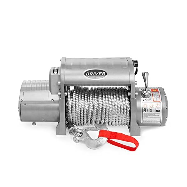 Driver Recovery Products Electric Recovery Winch - Heavy Duty 12,000 ...