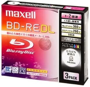 Amazon.com: MAXELL Blue-ray BD-RE Re-Writable Disk | 50GB (DL) 2x Speed ...