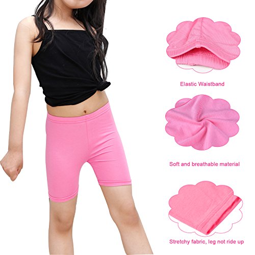 Auranso Girls Dance Shorts Solid Color Breathable Bike Shorts, Sports ...