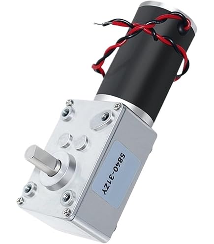 12V DC High Torque Low RPM Electric Motor Threaded Shaft 12V DC Worm ...