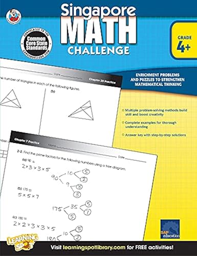 Singapore Math Challenge 4th Grade Math Workbooks, Singapore Math Grade ...