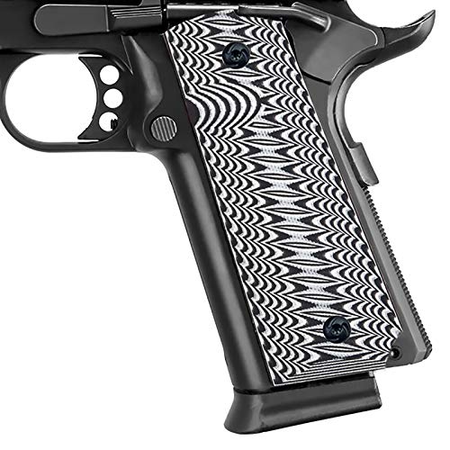 Guuun 1911 Grips Full Size Ambi Custom G10 Grip Claw Mark Texture fit ...