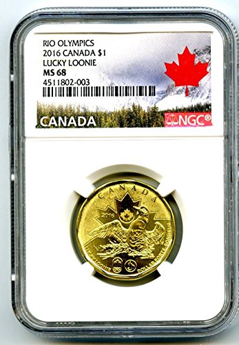 2016 Canada $1 Lucky Loonie RIO OLYMPICS Uncirculated TOP POPULATION=7 ...