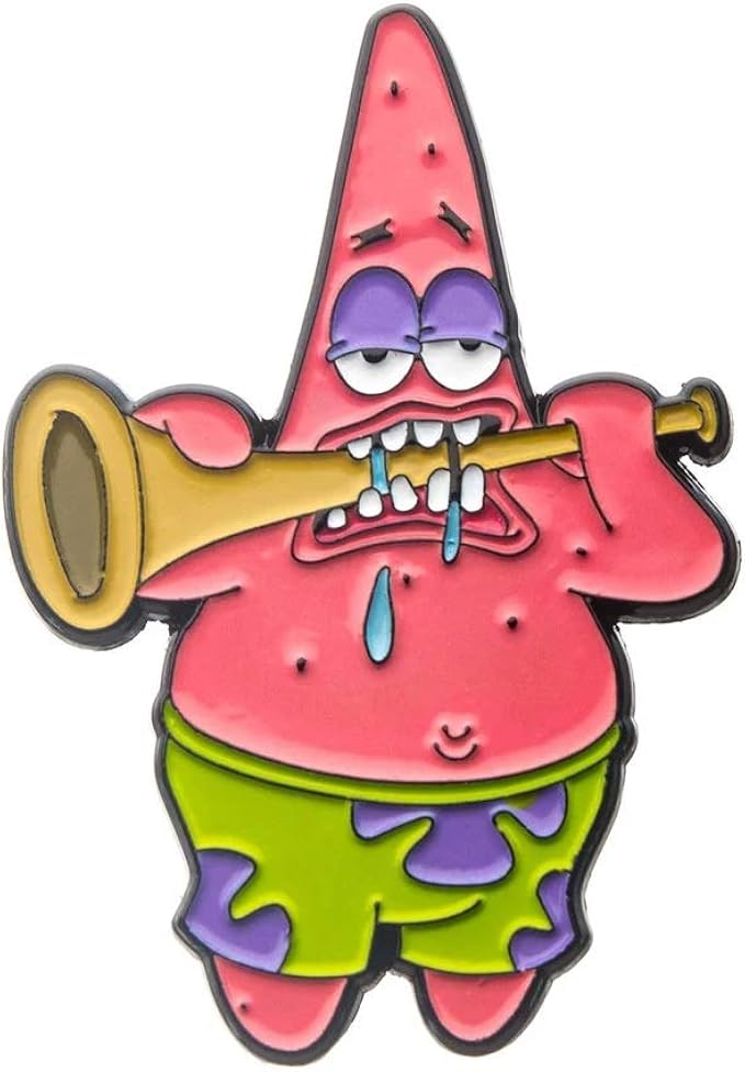 Amazon.com: NICKELODEON, PATRICK EATING A TRUMPET PIN - Officially ...