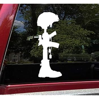 Amazon.com: TDT Printing & Custom Decals Fallen Soldier Memorial Vinyl ...