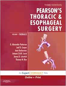 Pearson's Thoracic Surgery: 9780443068515: Amazon.com: Books