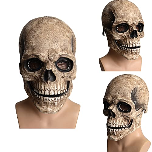 Syansju Skull Mask Moving Jaw, Human Skull Mask with Moving Jaw, Creepy ...